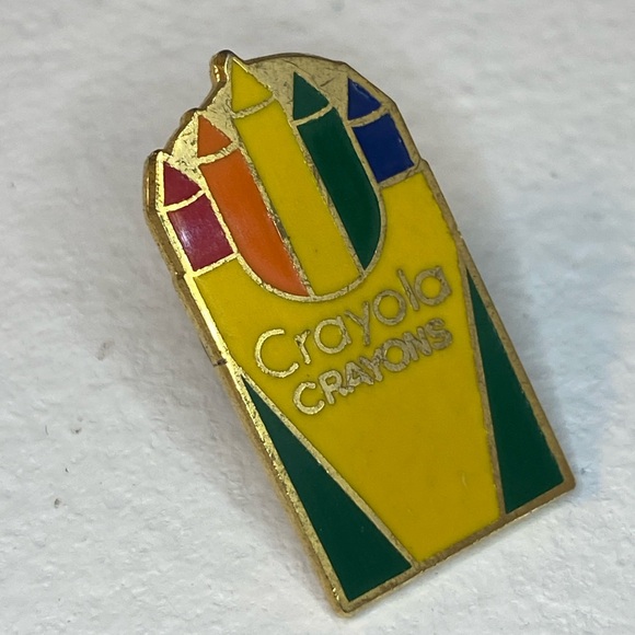 Crayola | Accessories | Vintage Crayola Crayons Box Lapel Pin | Poshmark